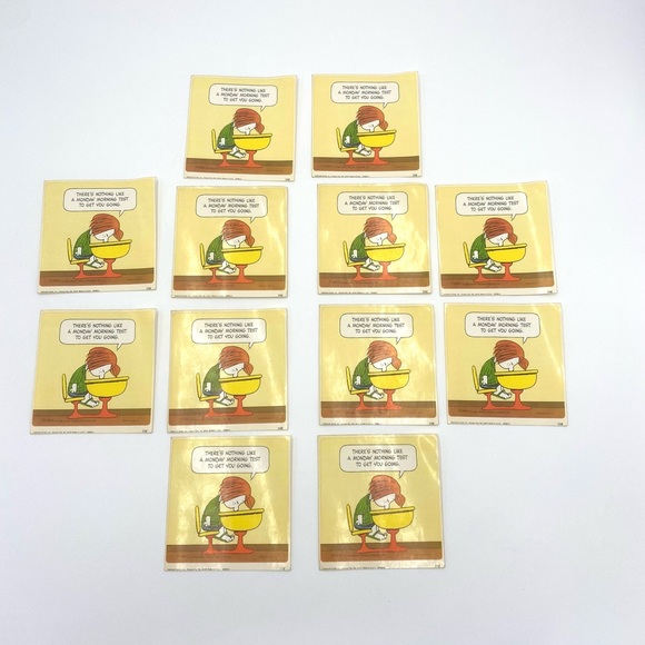 Other | 12 Vintage Hallmark Peanuts Peppermint Patty Stickers Homework ...